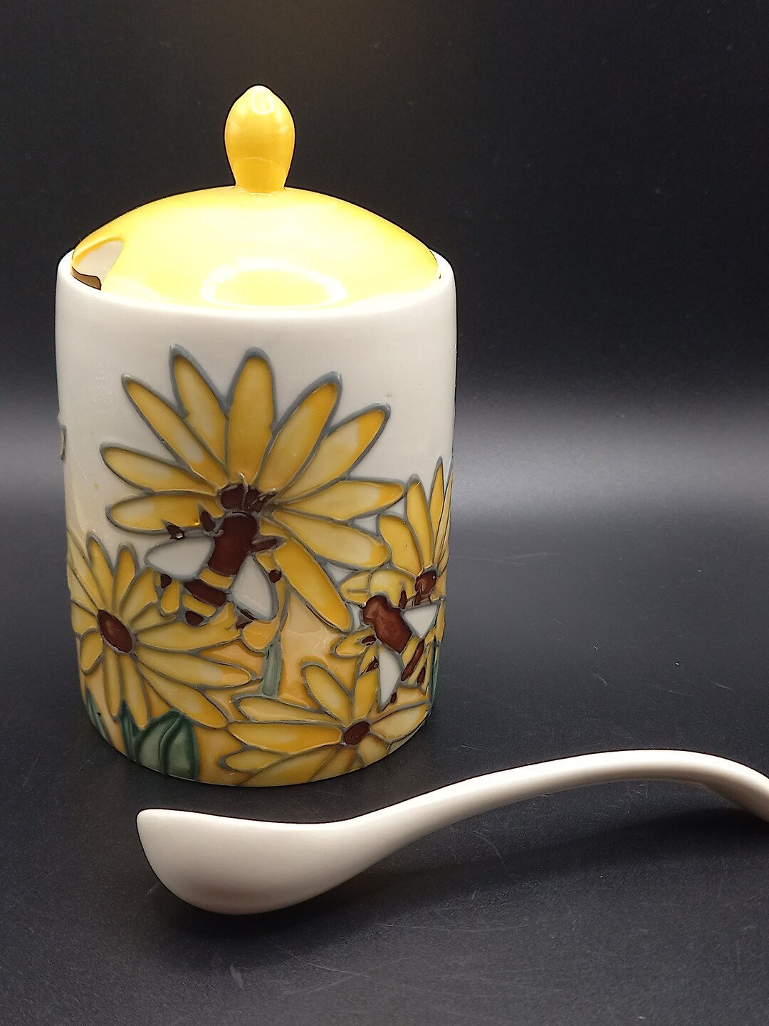 Old Tupton Ware Honey Pot and Spoon - Etsy