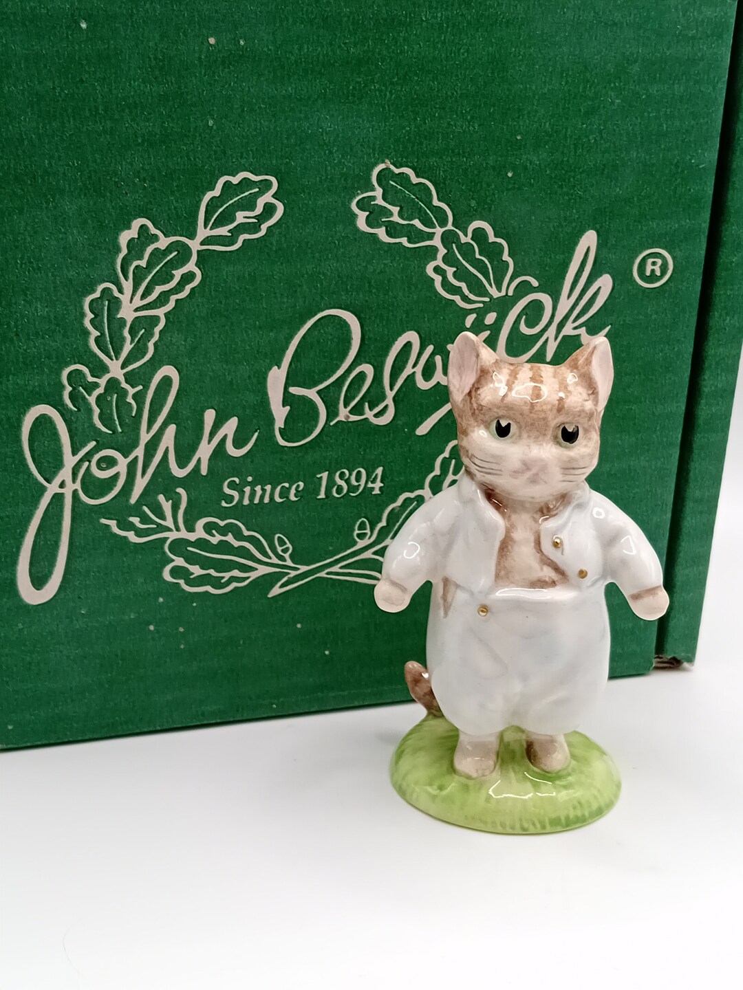 Beatrix Potter Beswick - Tom Kitten Gold Colourwar - Boxed. Rare ...