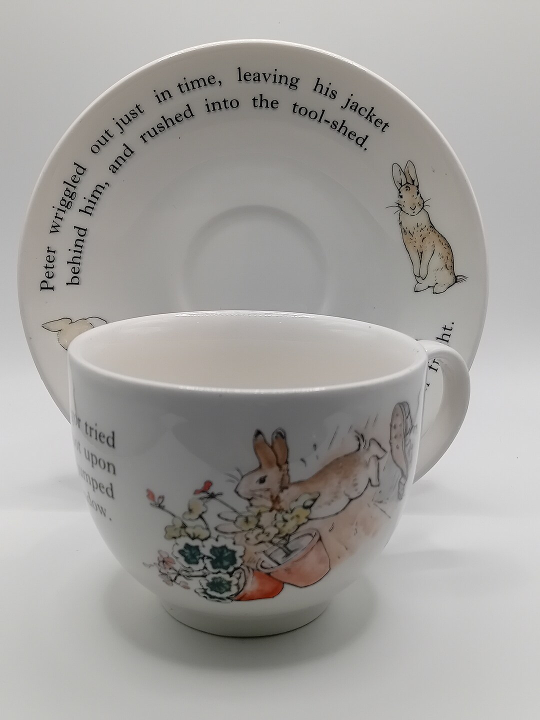 Peter Rabbit Wedgwood Teacup and Saucer. Vintage, Full Size. - Etsy