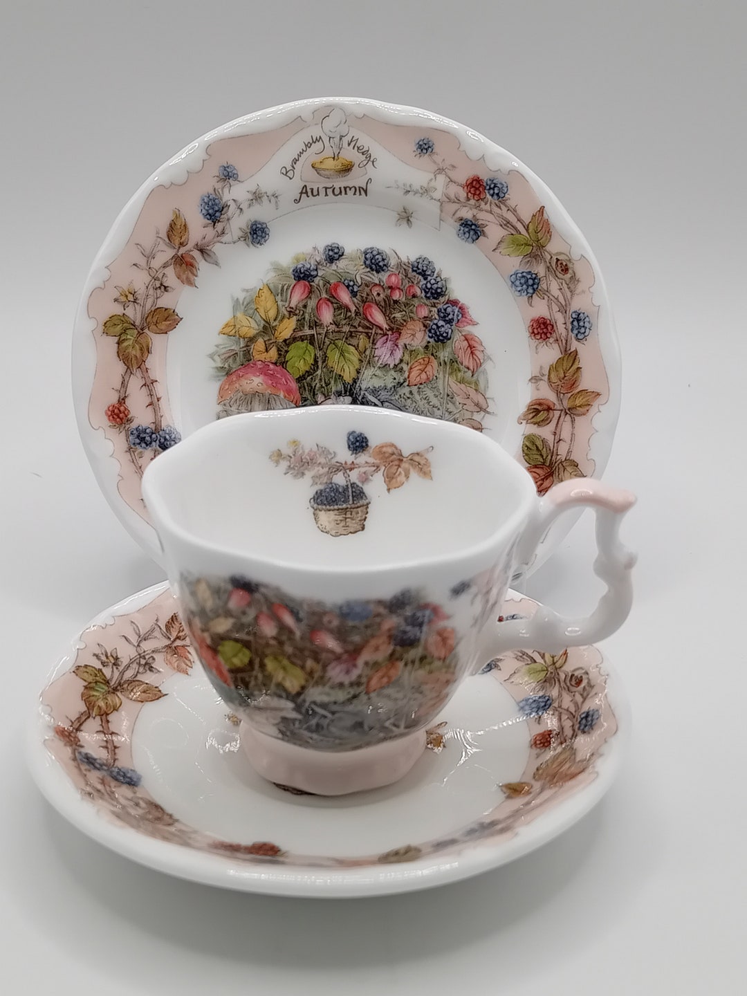Royal Doulton Brambly Hedge Collector Teacup Trio autumn Miniature Size ...