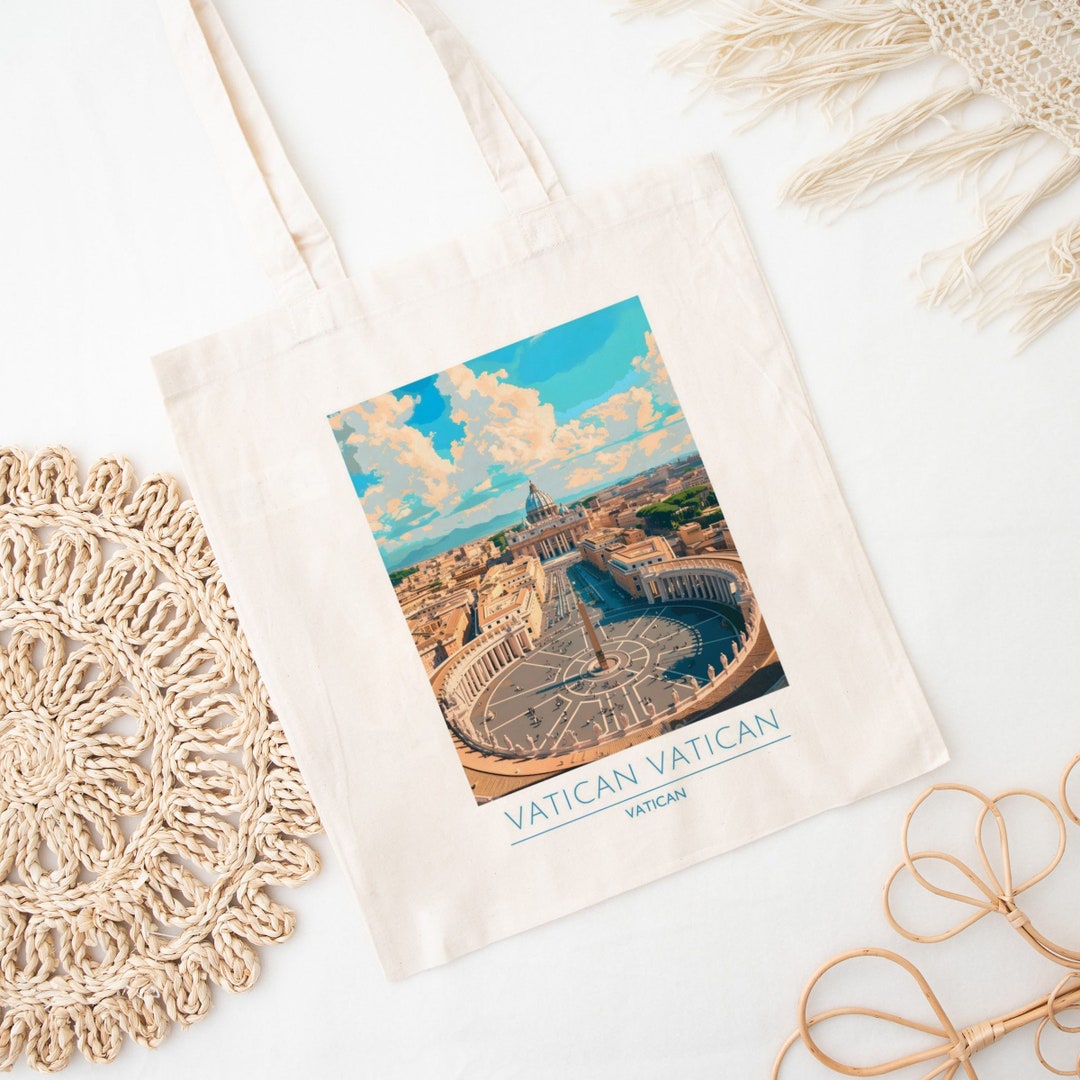 Vatican City Travel Poster Tourist Cotton Tote Bag Gift - Etsy