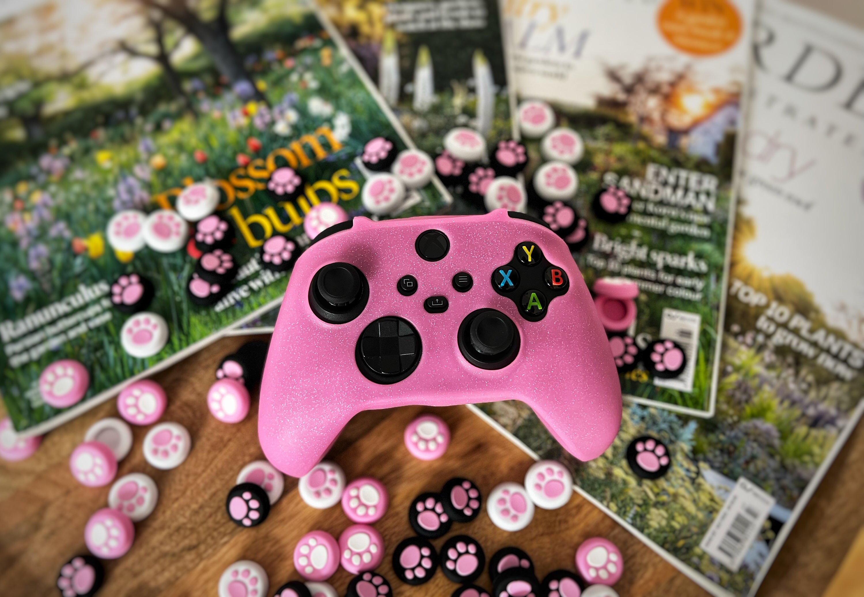 XBOX Series X/S Soft Silicone Protective Cover Skin Case Glittery Pink ...