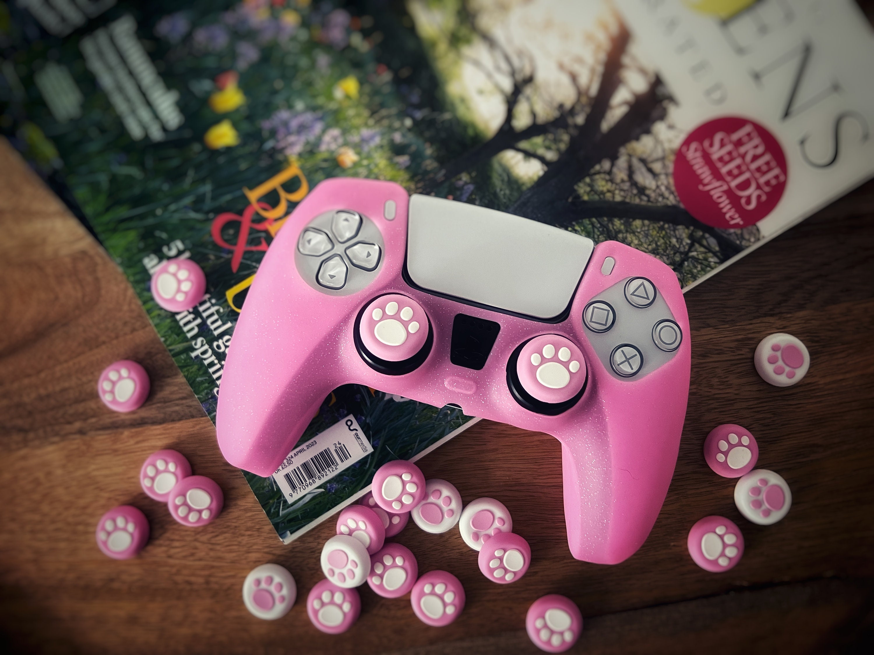 4x Cat Paw Thumb Grips Joystick Controller Analog Stick Rubber Cap ...