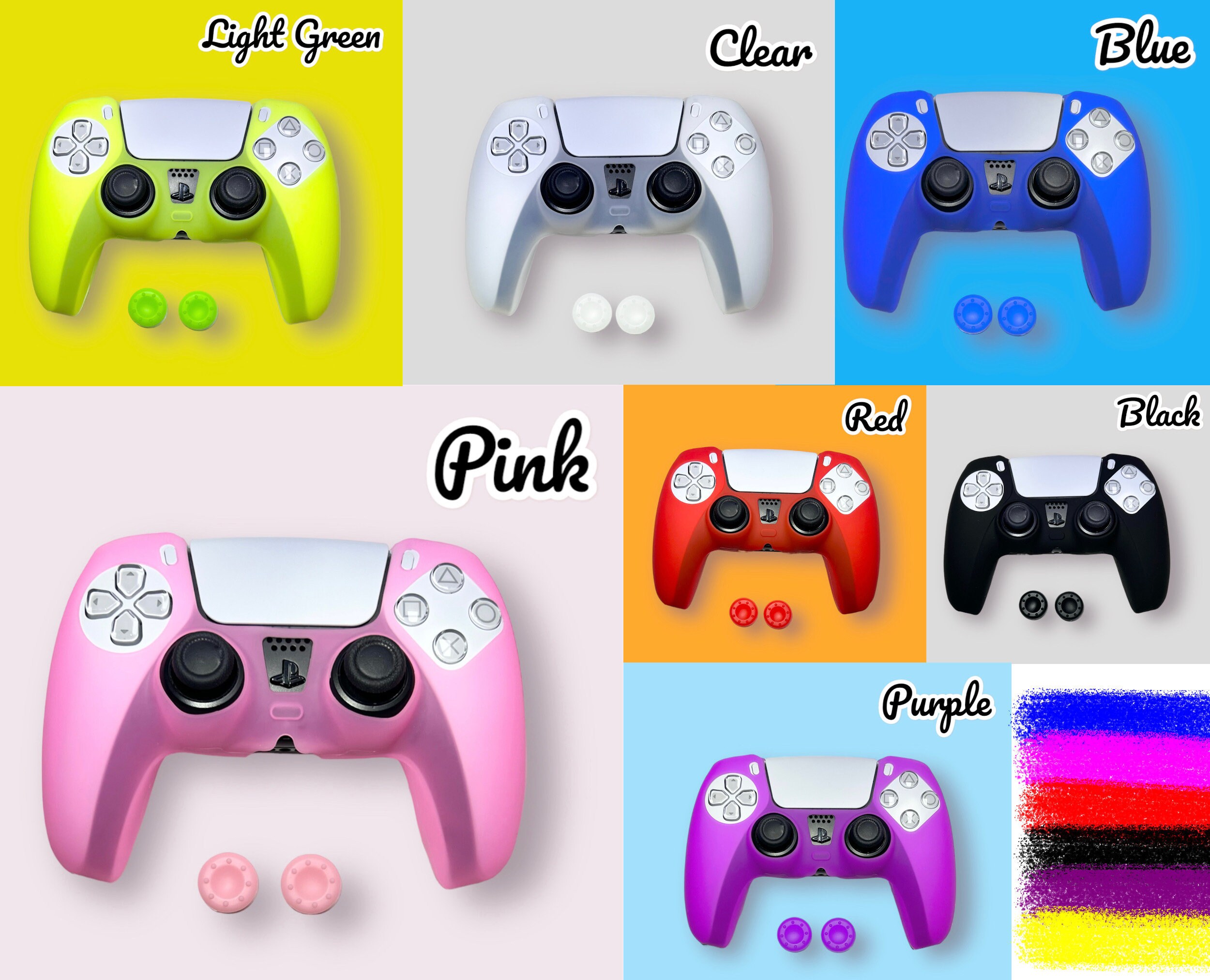 Ps5 Playstation 5 Dualsense Controller Silicone Soft Rubber Case Cover 7766