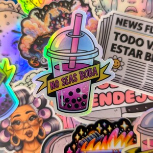Funny Spanish Boba Tea Sticker - No Seas Boba - Funny Spanish Quote ...