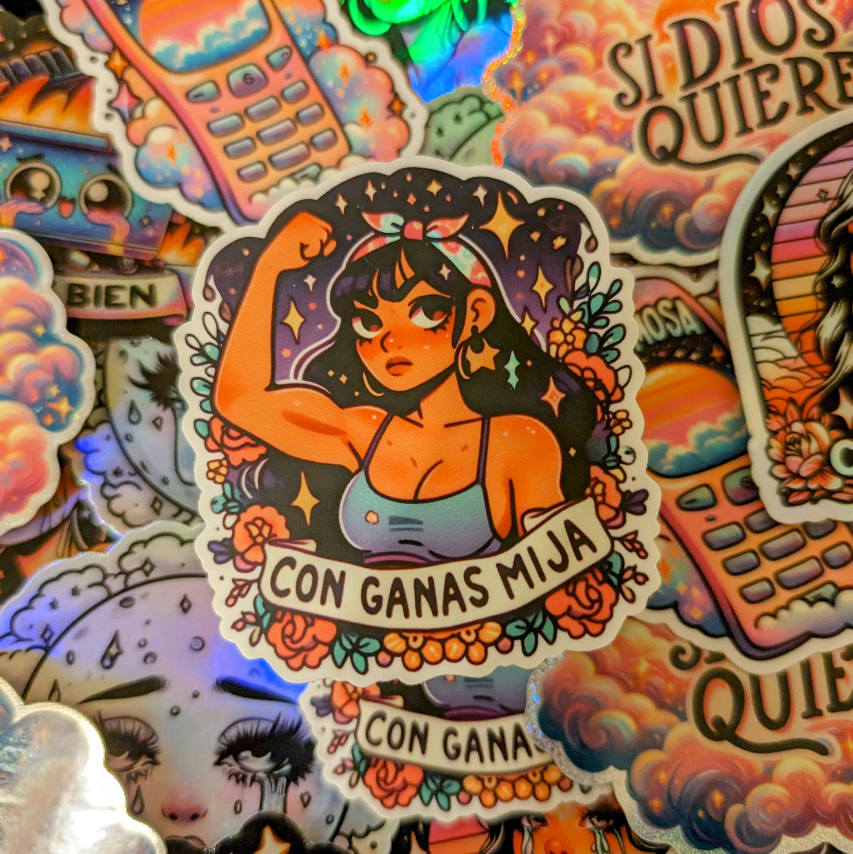 Latina Themed Die Cut Sticker Pack Cute Stickers Spanish Sayings, Funny ...