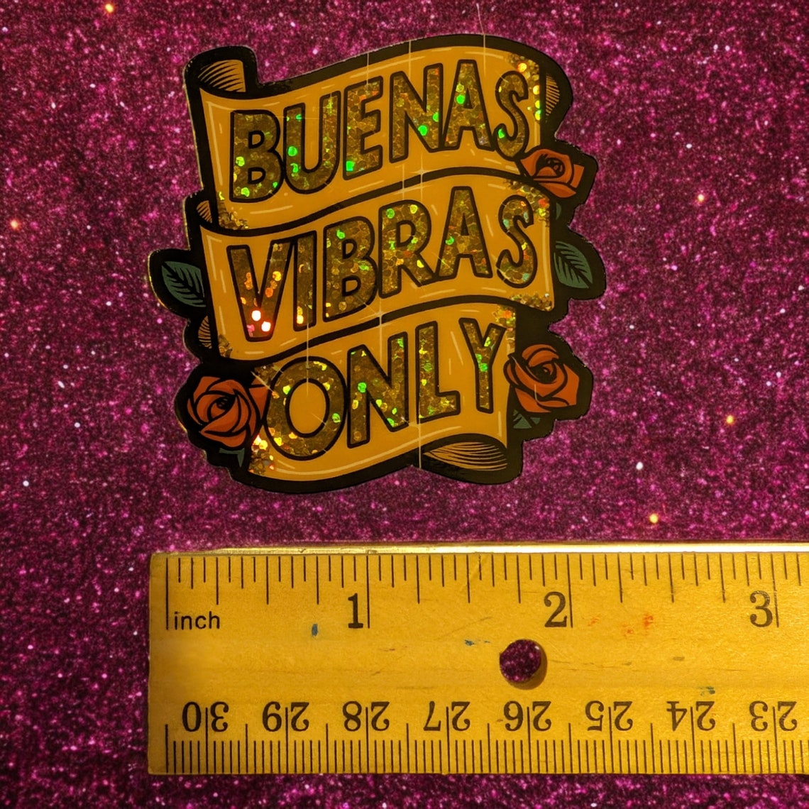 Buenas Vibras Only Glitter Sticker - Cute Latina Sticker - Funny ...