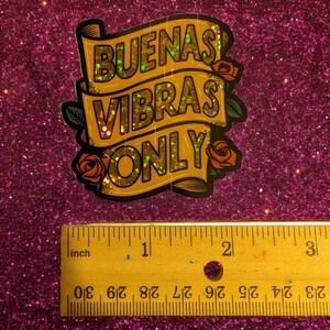 Buenas Vibras Only Glitter Sticker - Cute Latina Sticker - Funny ...