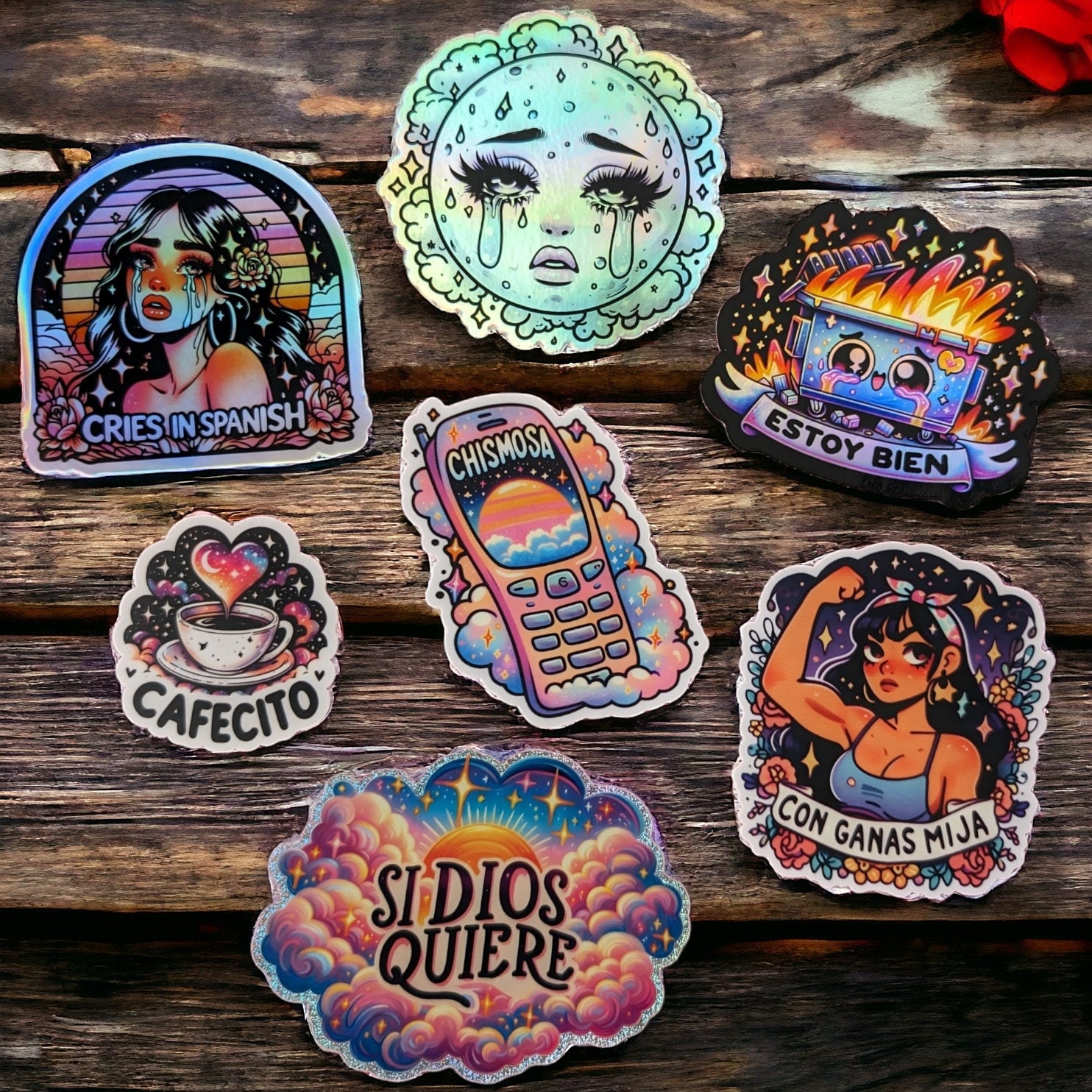 Latina Themed Die Cut Sticker Pack Cute Stickers Spanish Sayings, Funny ...