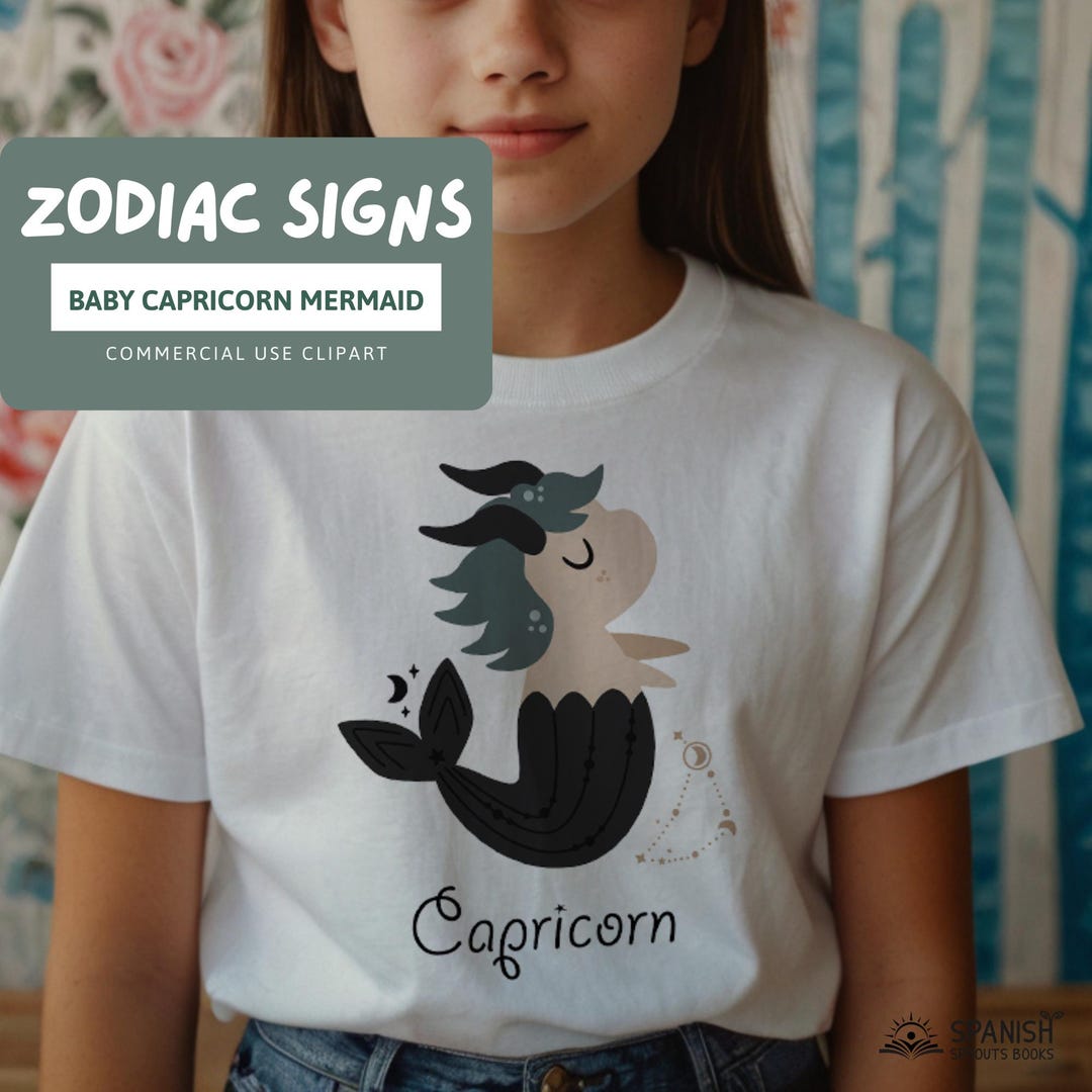 Baby Capricorn Mermaid Goat Art, Gender-neutral Nursery Decor ...