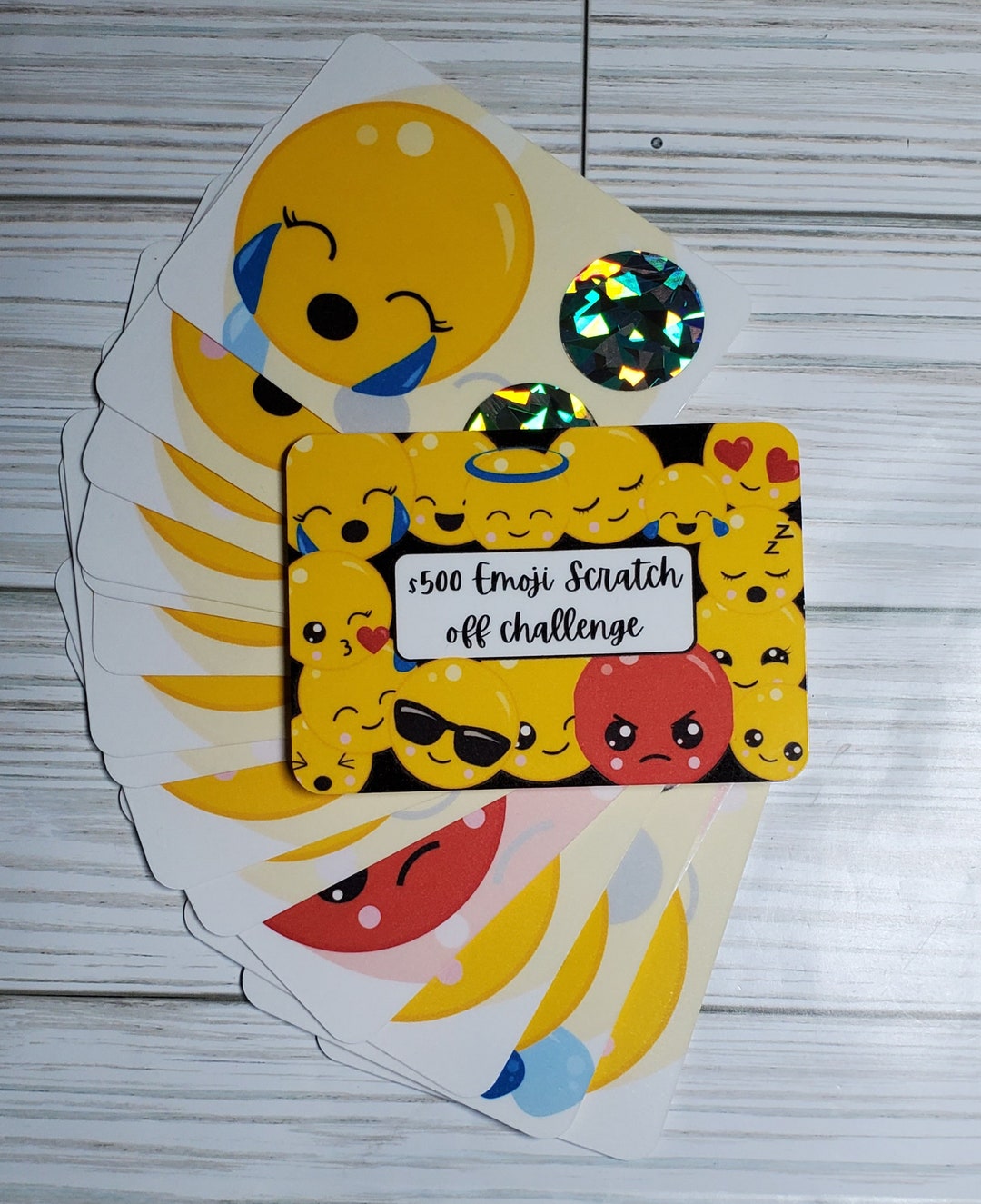 Mini Emoji Savings Scratch off Challenge//scratch off Challenge ...