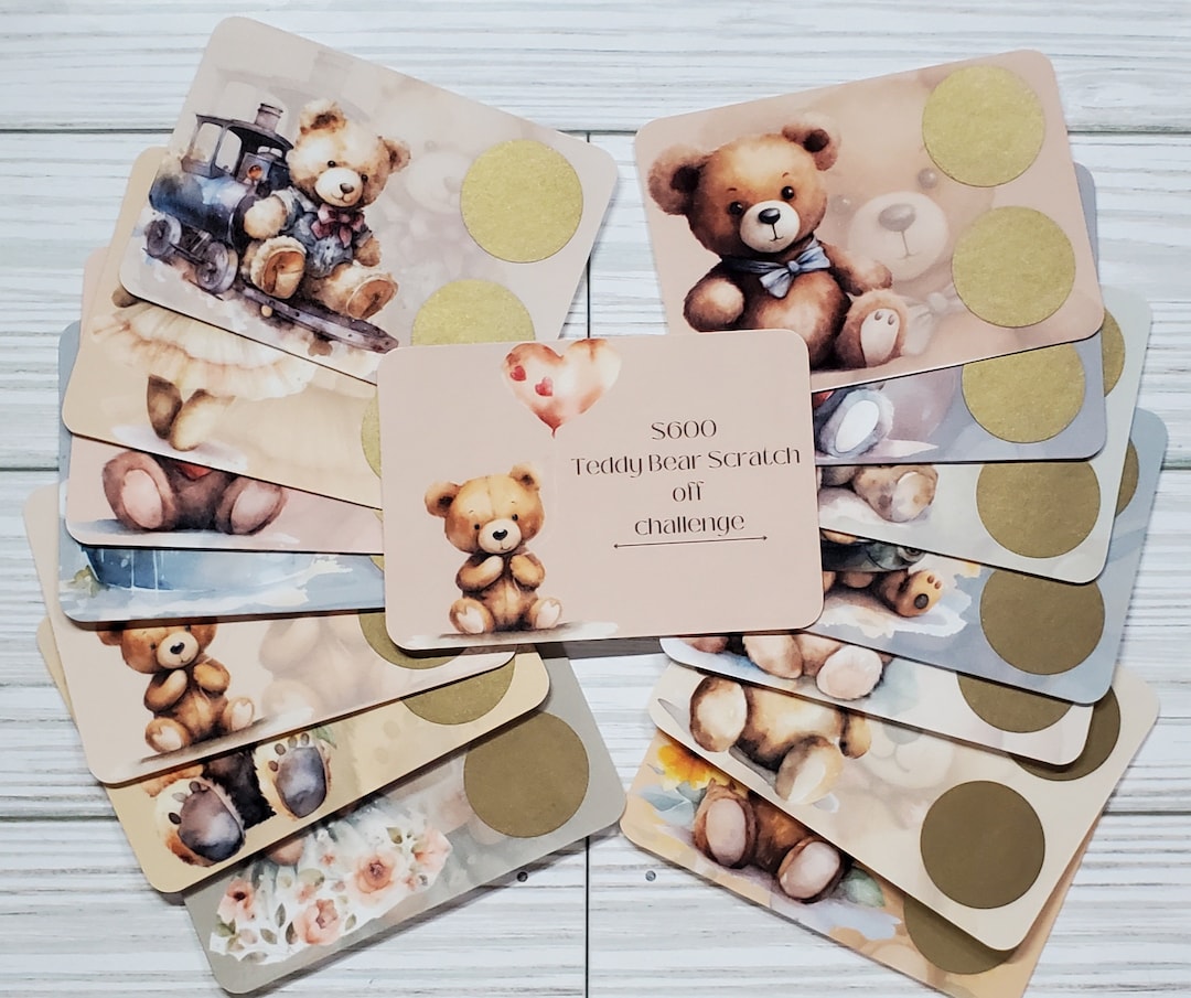 Adorable Mini Teddy Bear Scratch off Challenge//savings Challenge ...