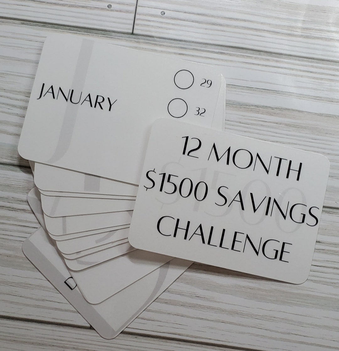 1500 Dollar 12 Month Mini Challenge - Etsy
