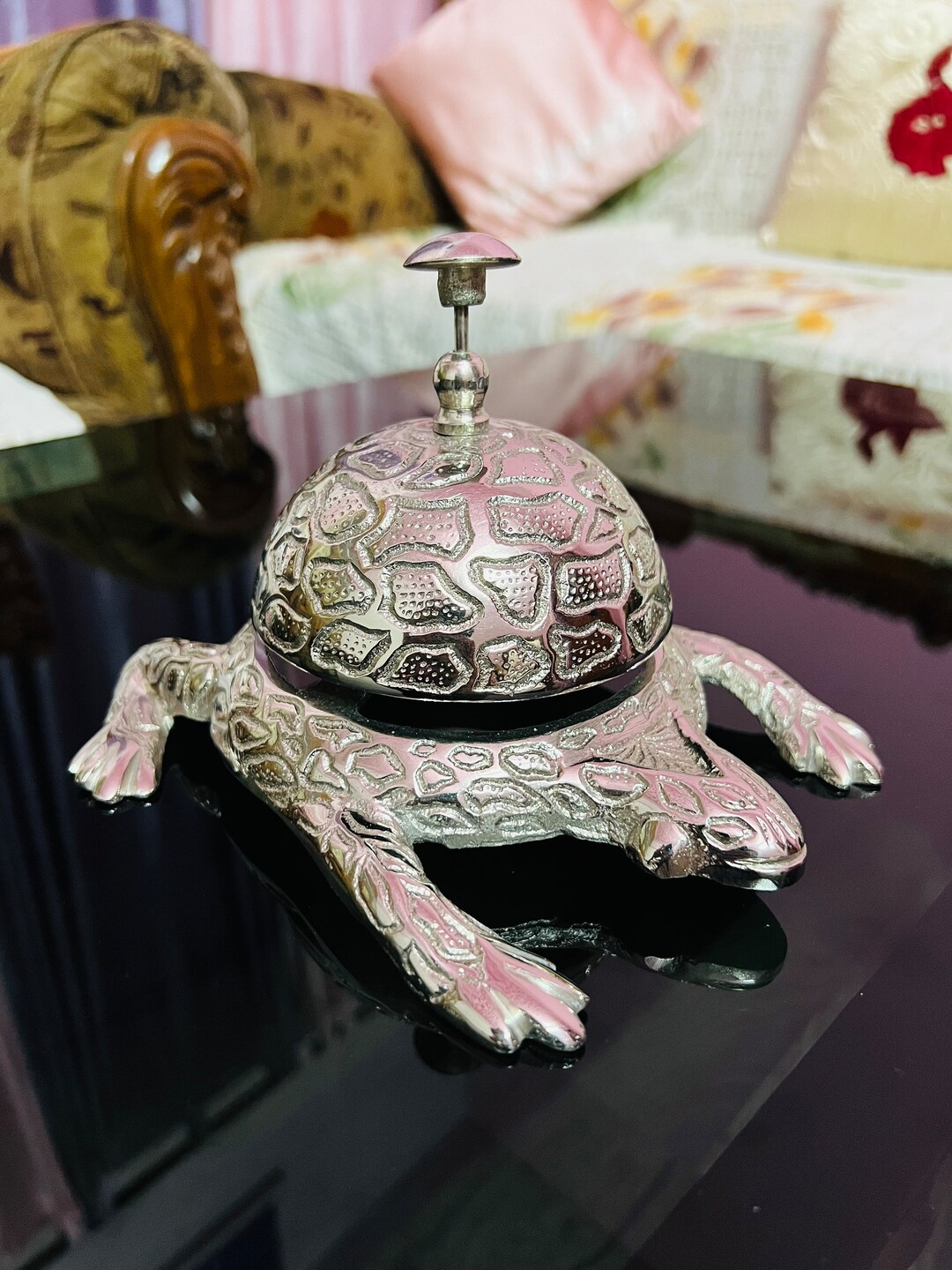 Frog Heavy Desk Bell / Handmade Service Bell / Aluminium Frog Bell ...