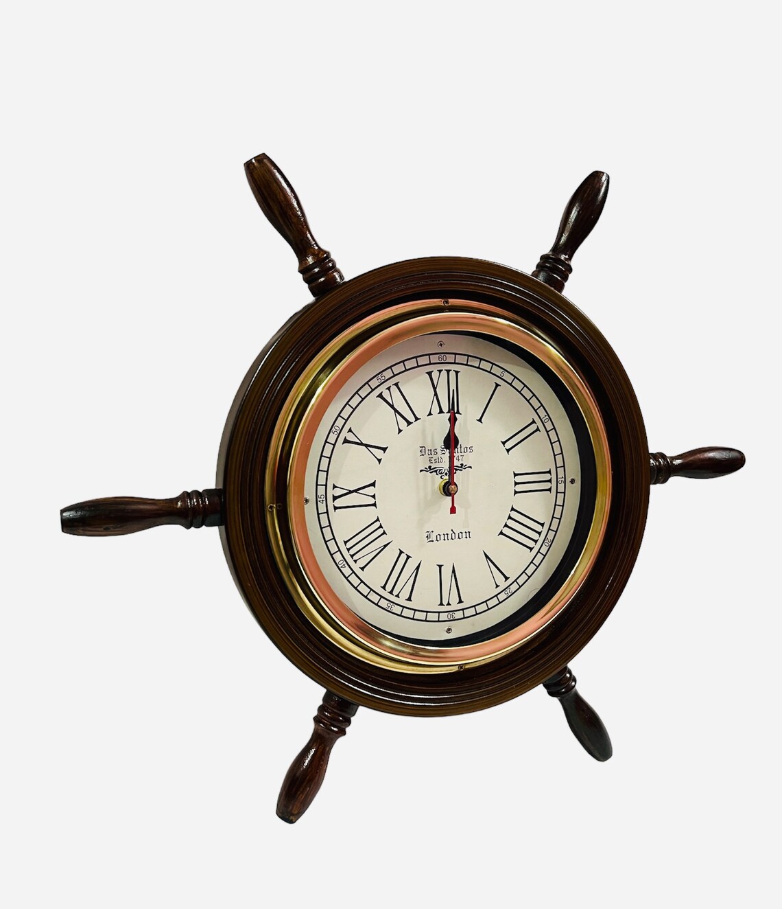 Nautical Wooden Ship Wheel Wall Clock - Maritime Home Decor (18'') - Etsy