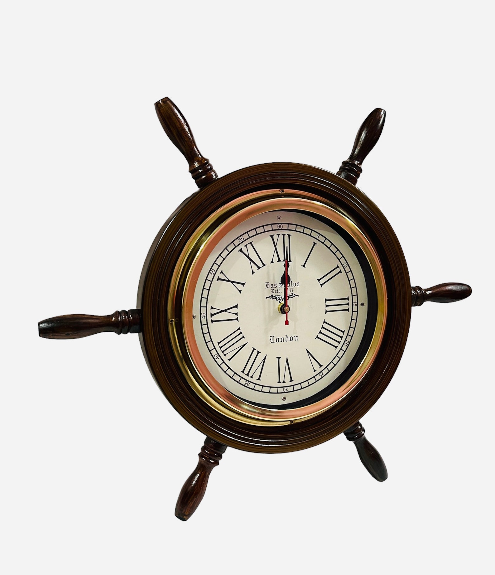 Nautical Wooden Ship Wheel Wall Clock - Maritime Home Decor (18'') - Etsy