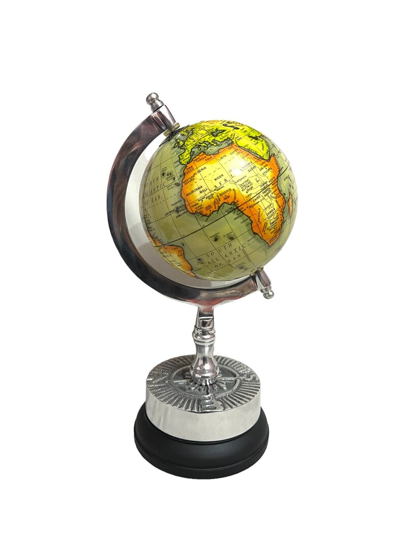 Retro Tabletop Globe | Small Decorative World Globe | Study & Office ...