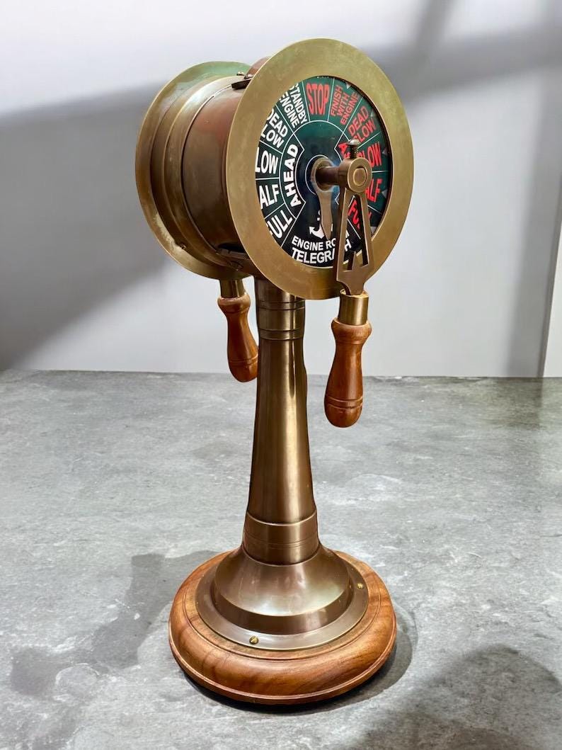 Brass Telegraph, Ship Telegraph, Order Engine Telegraph, Working ...