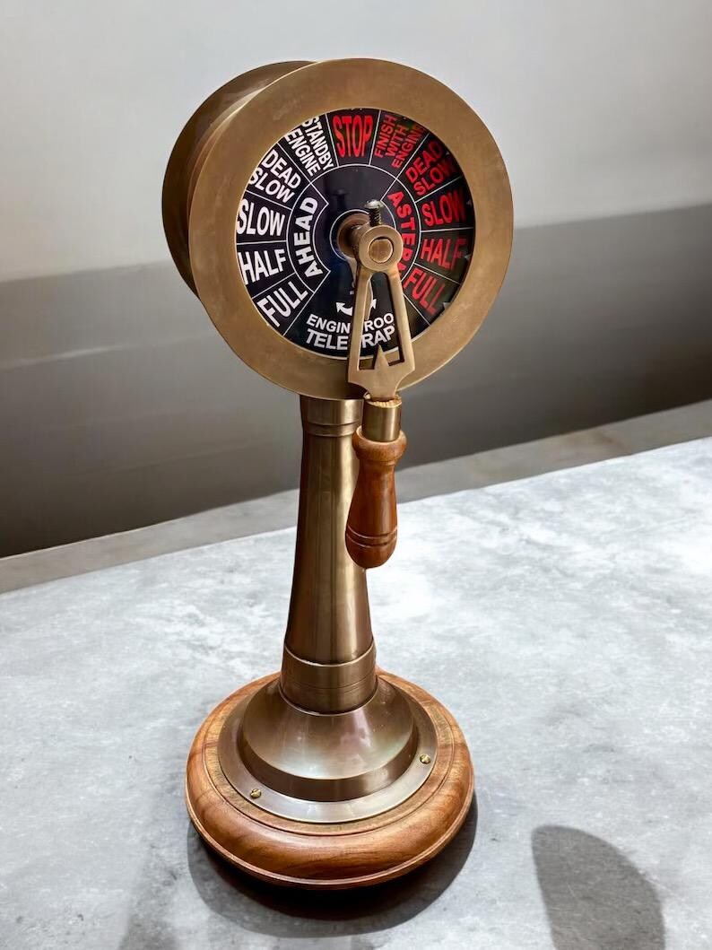 Brass Telegraph, Ship Telegraph, Order Engine Telegraph, Working ...