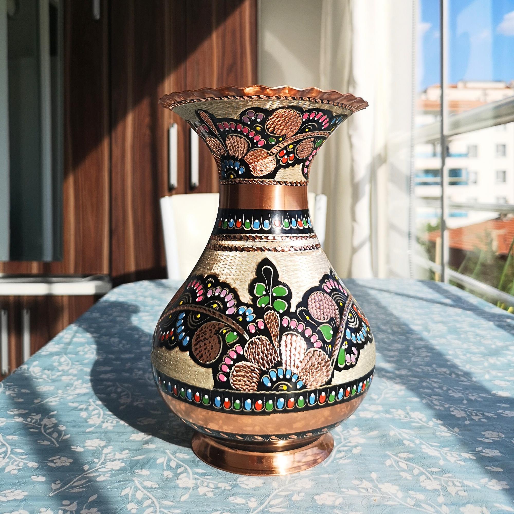 Copper Vase Turkish Copper Vase 100% Pure Copper Vase - Etsy