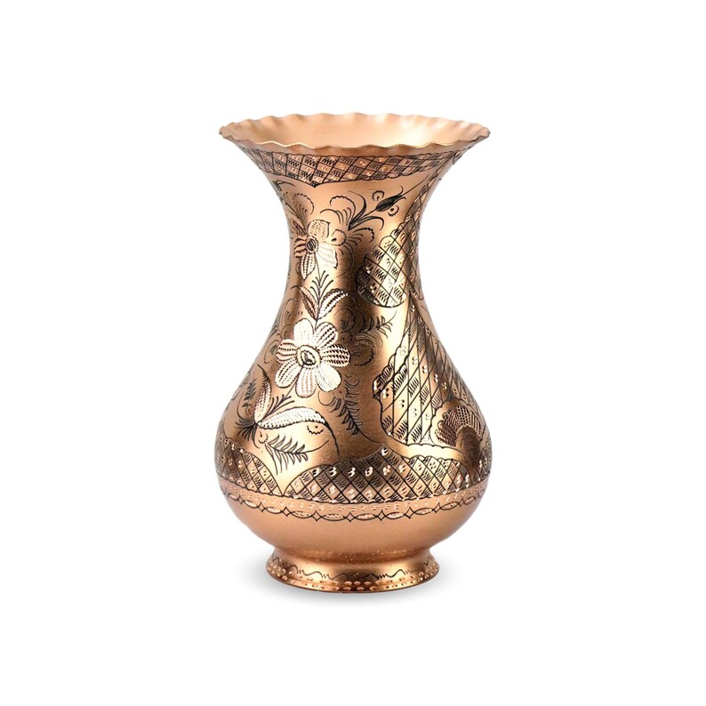Copper Vase Turkish Copper Vase 100% Pure Copper Vase - Etsy