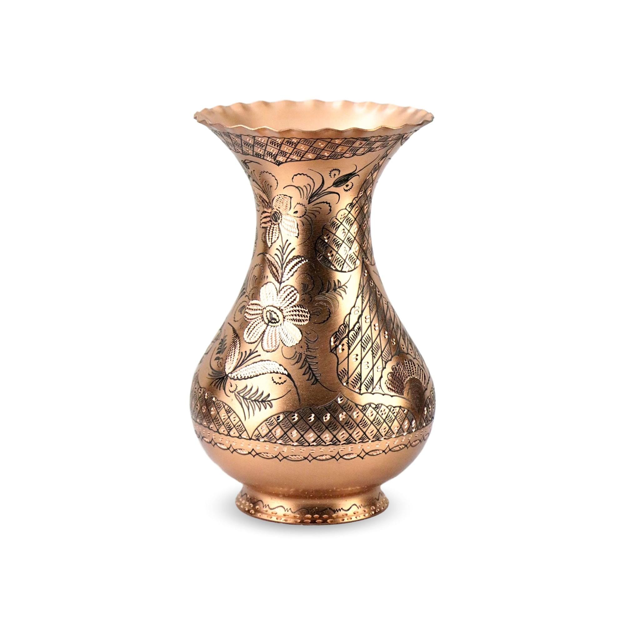Copper Vase Turkish Copper Vase 100% Pure Copper Vase - Etsy