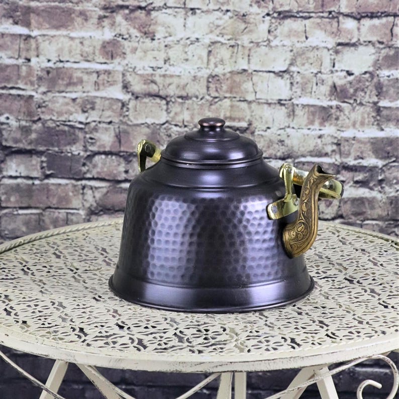 Copper Kettle Turkish Tea Maker Made by Pure THICK Copper - Etsy