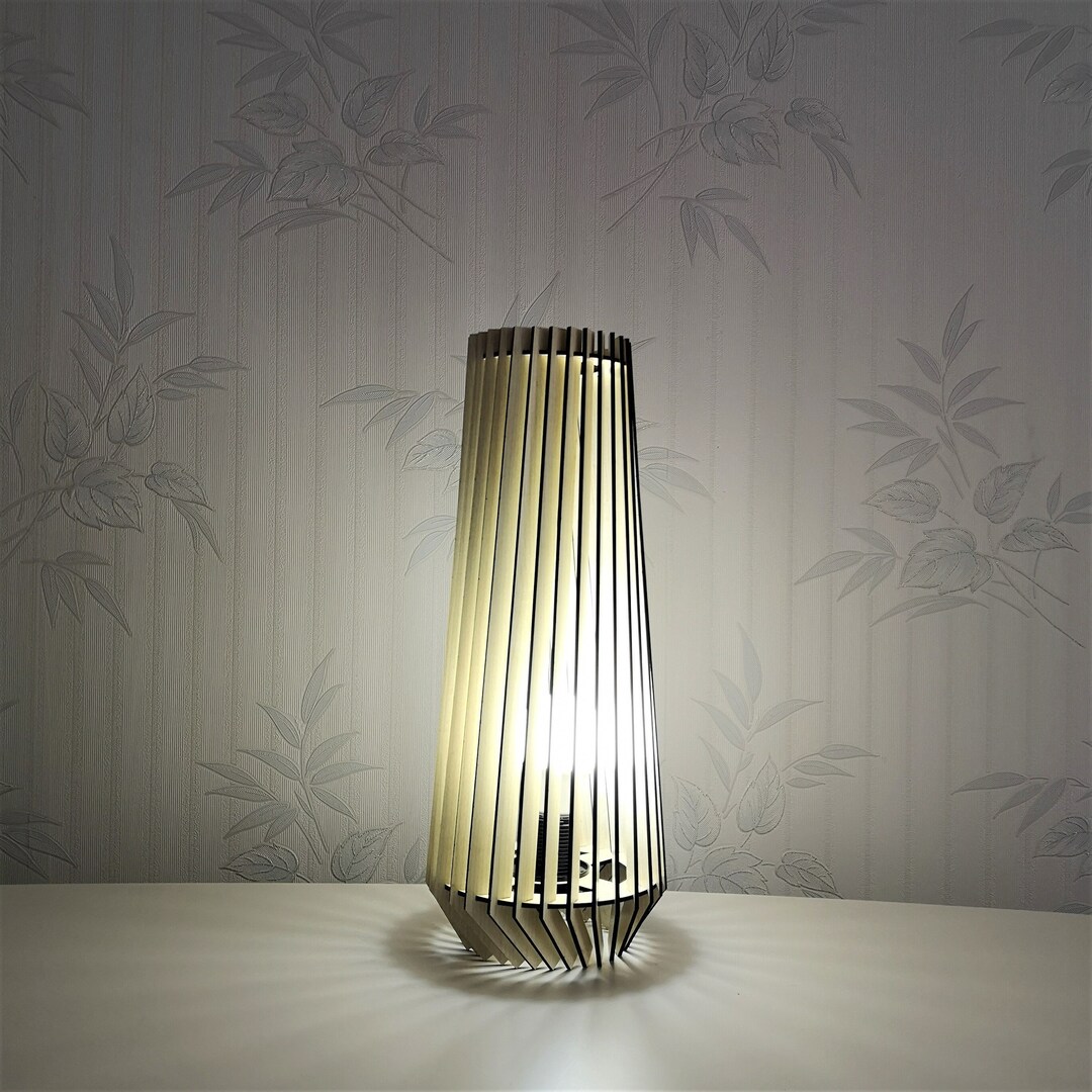 Wooden Table Lamb, Lamp Shade, Assembly Required Lamp - Etsy