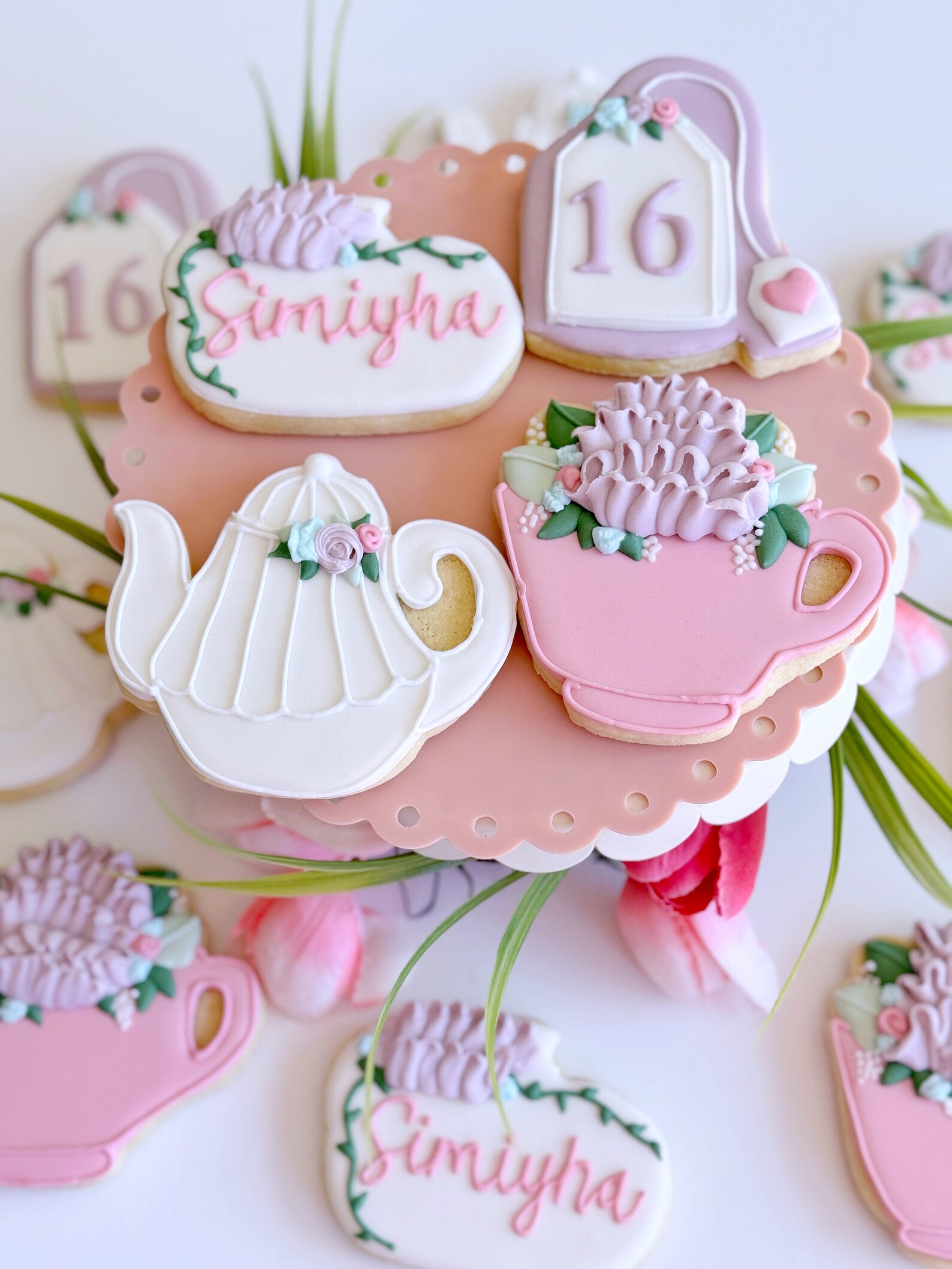 Custom Cookies, Decorated Sugar Cookies, Tea Party Cookies, Birthday ...