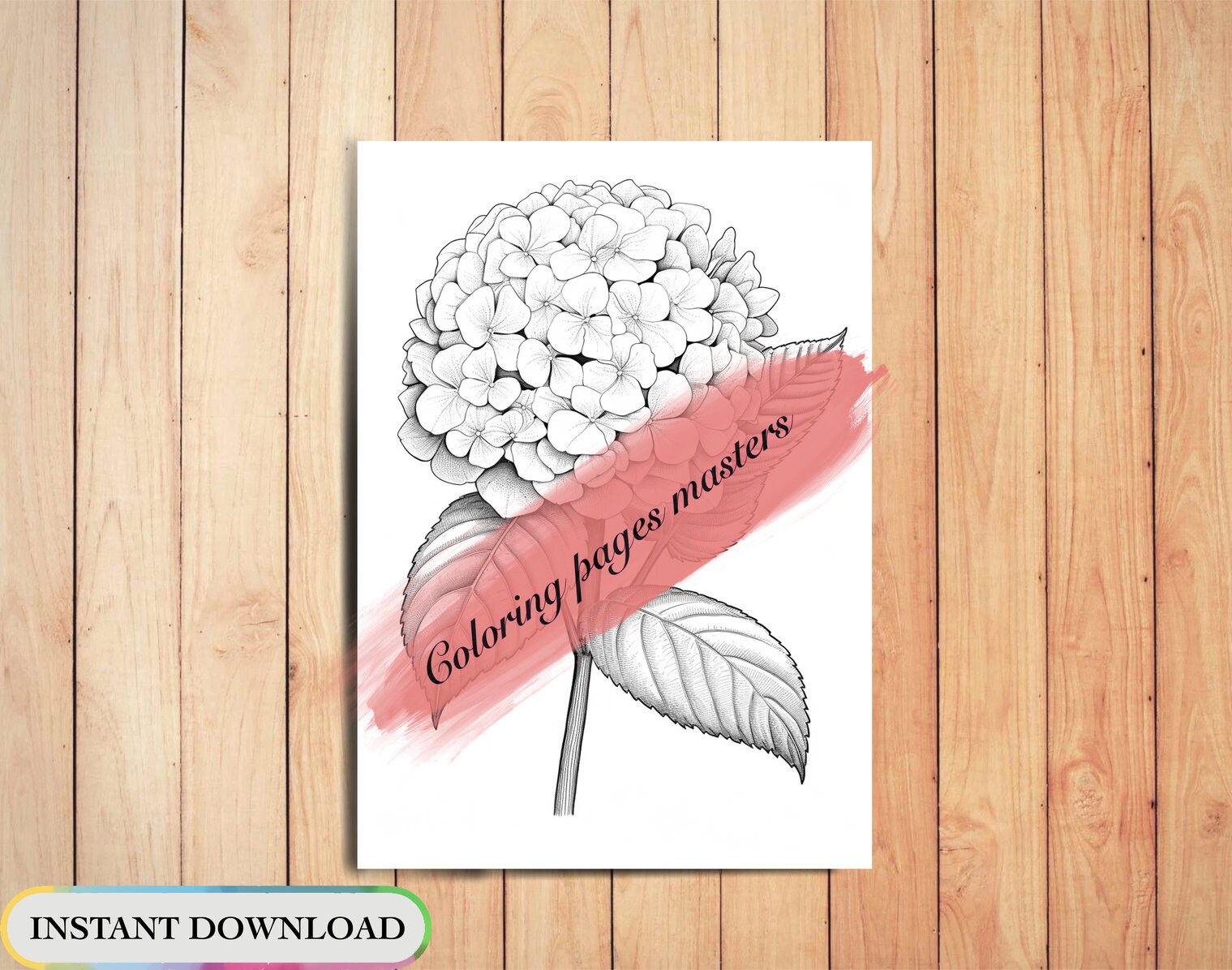 Flower Draws Coloring Page Book for Adults and Kids-instant - Etsy