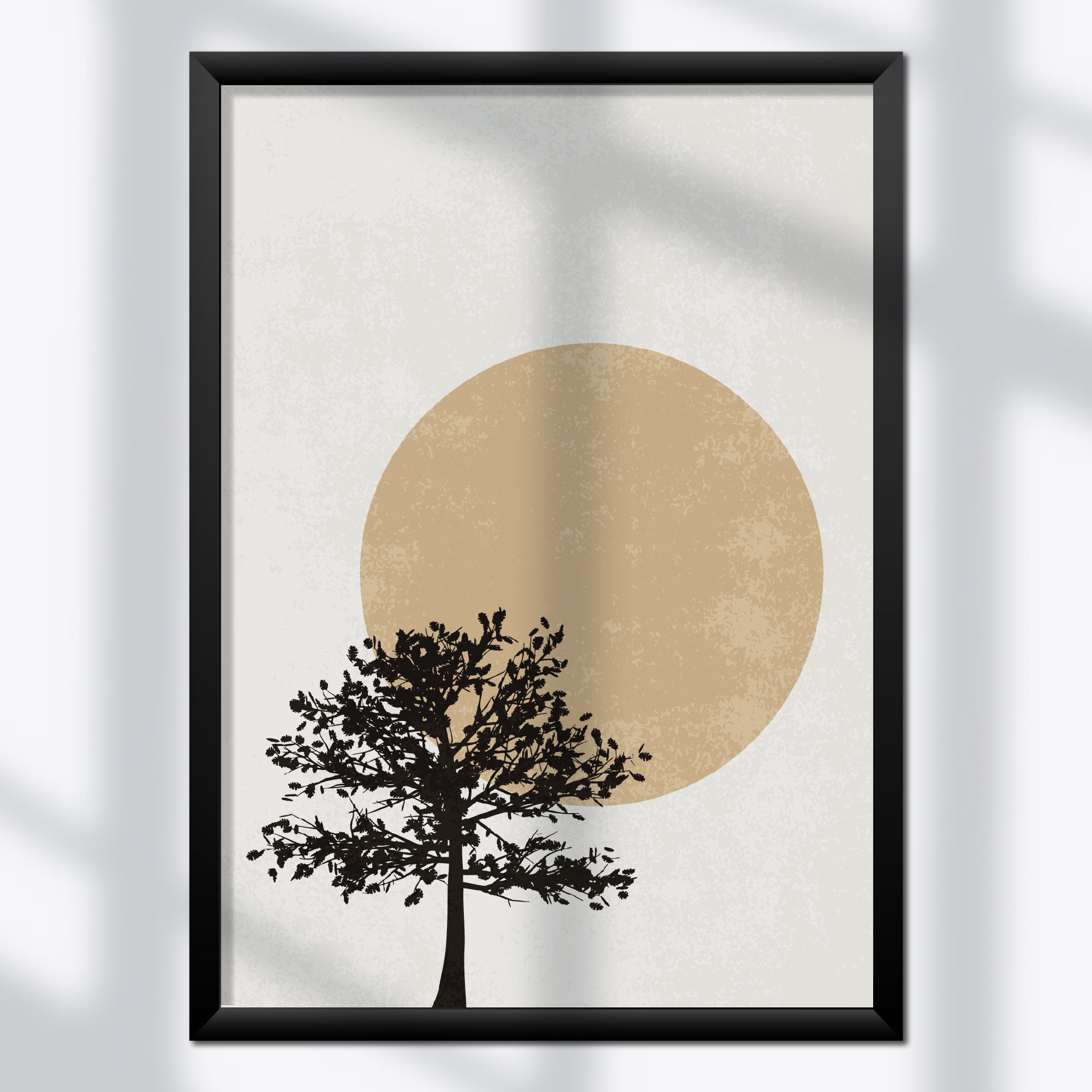 Minimal Sun Silhouette Set of 3 Printable Art Japandi & Wabi Sabi Wall ...