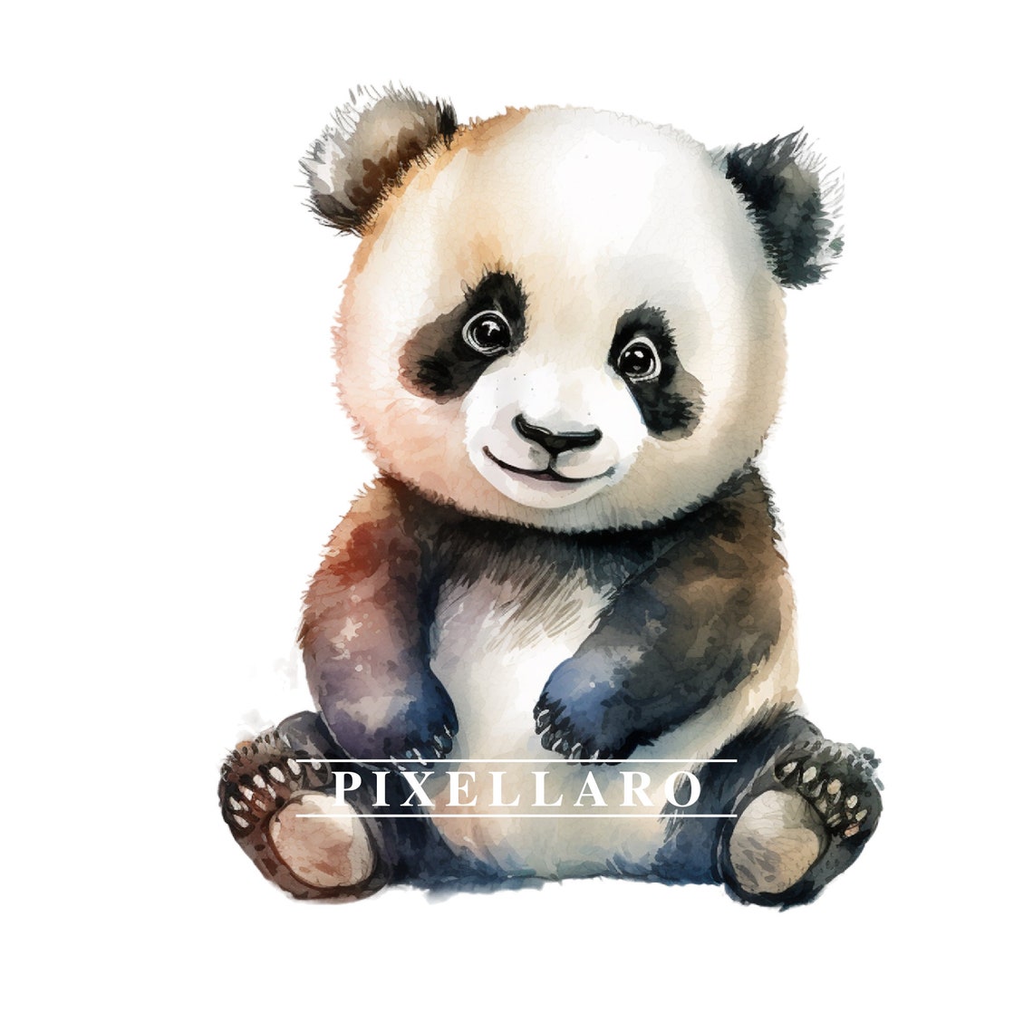 12 Cute Baby Zoo Animals Watercolor Illustration Clipart, PNG, Digital ...
