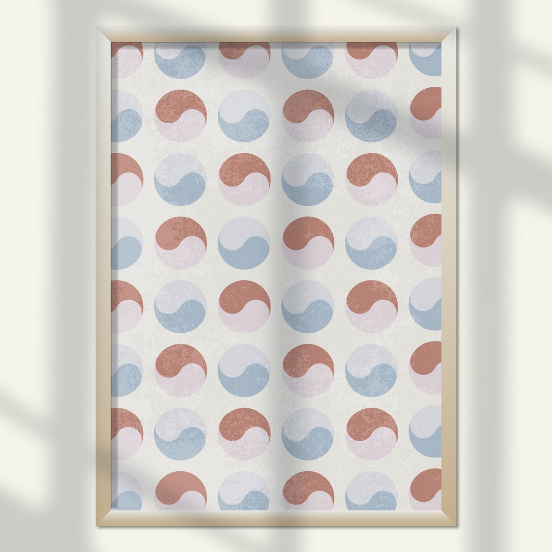 Minimal Korean Flag Pattern Wall Print Printable Abstract Artwork for ...