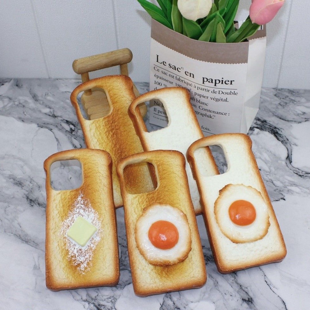 Simulation Toast Bread Phone Case Artificial Egg Bread Case - Etsy ...