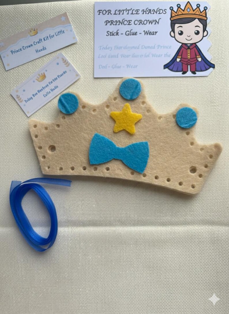 DIY Prince Felt Kit, Kids Sewing Project, Beginner Friendly Craft ...