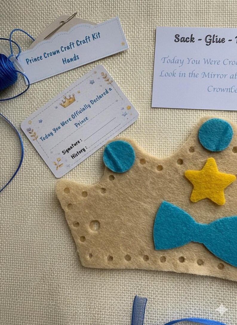 DIY Prince Felt Kit, Kids Sewing Project, Beginner Friendly Craft ...