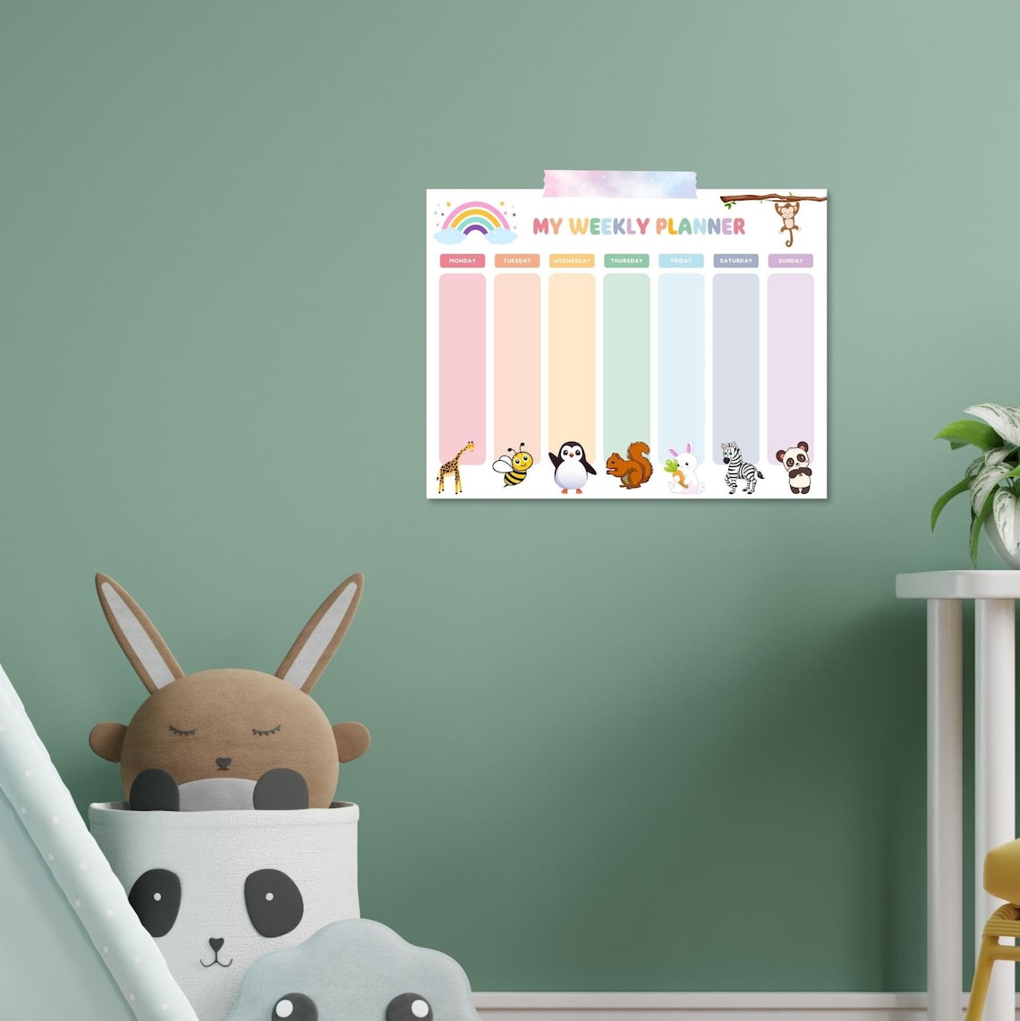 Weekly Schedule for Kids Printable, Homeschool Weekly Schedule, Weekly ...