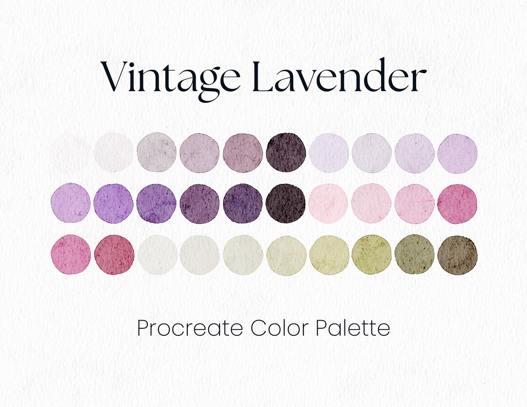 Vintage Lavender Procreate Color Palette Procreate Color Palette Purple ...