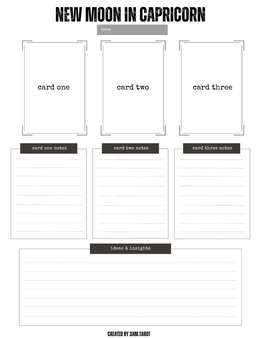 New Moon Tarot Bundle New Moon Tarot Spread E-book New Moon Tarot ...