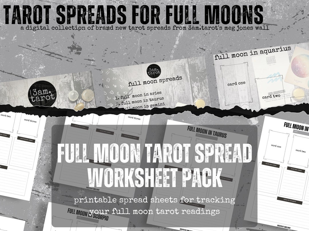 Full Moon Tarot Bundle | Full Moon Tarot Spread E-book | Full Moon ...