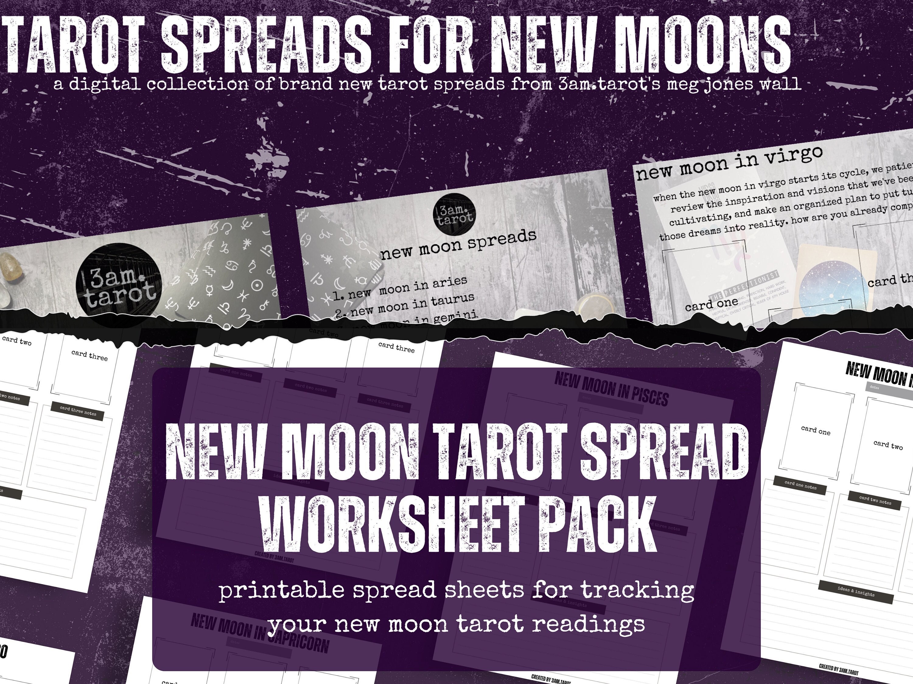 New Moon Tarot Bundle New Moon Tarot Spread E-book New Moon Tarot ...