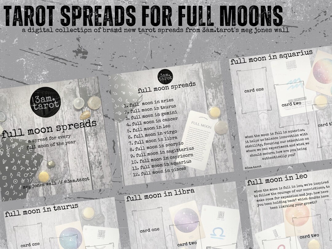 Full Moon Tarot Spread Collection | Tarot E-book | Tarot Spreads ...