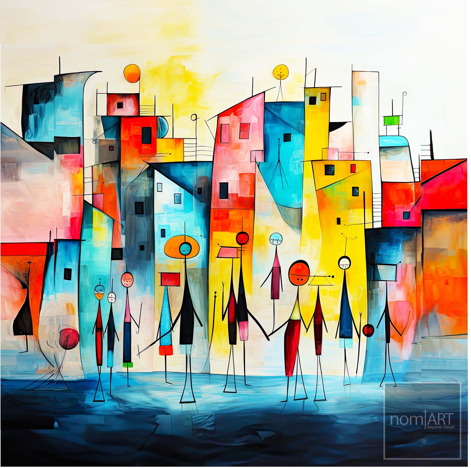 Wall Art | Abstract Art | Colors | Paul Klee Style | Shapes | Lines ...