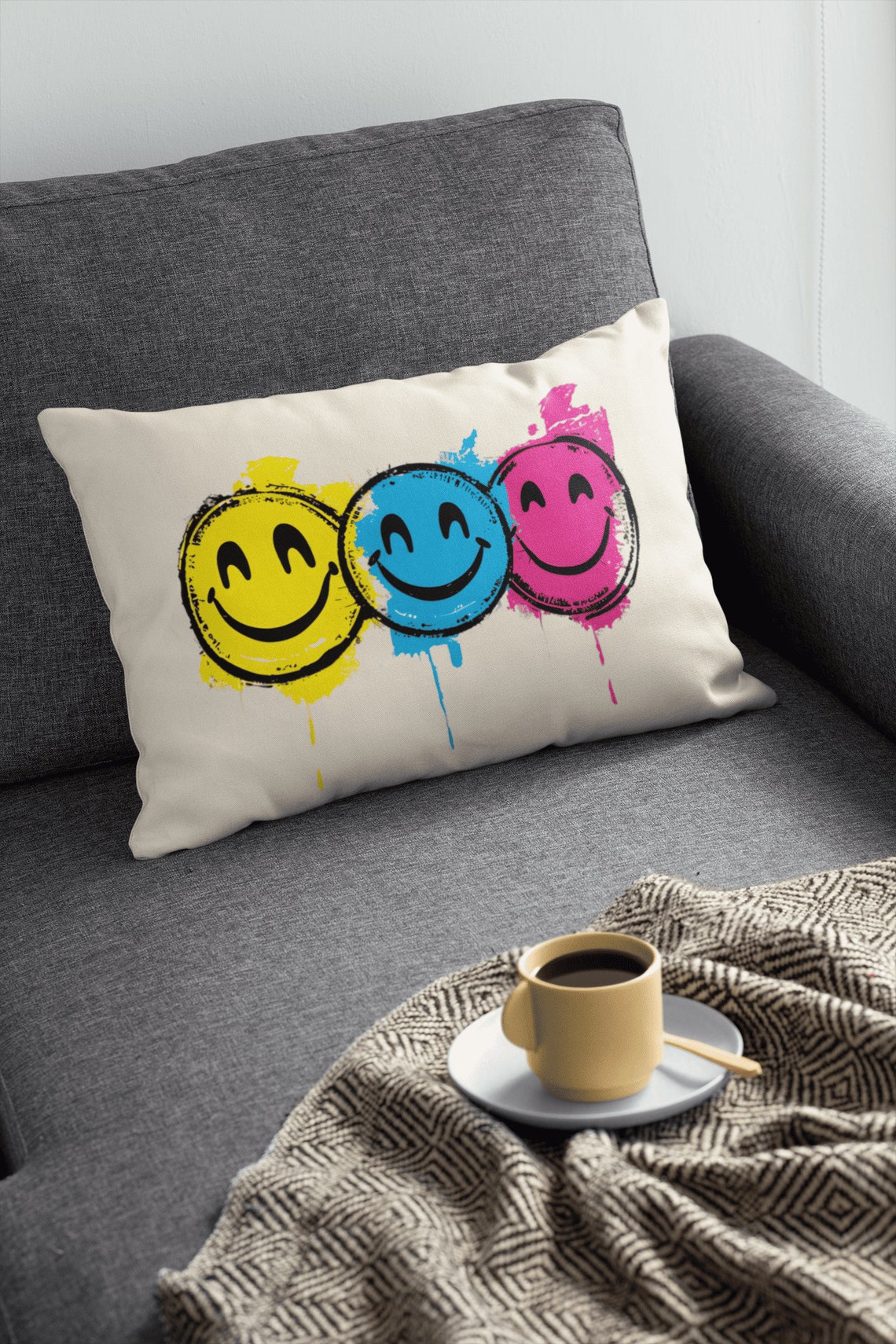 Distressed Smile Faces PNG Sublimation Design, Retro Smiles Clipart ...