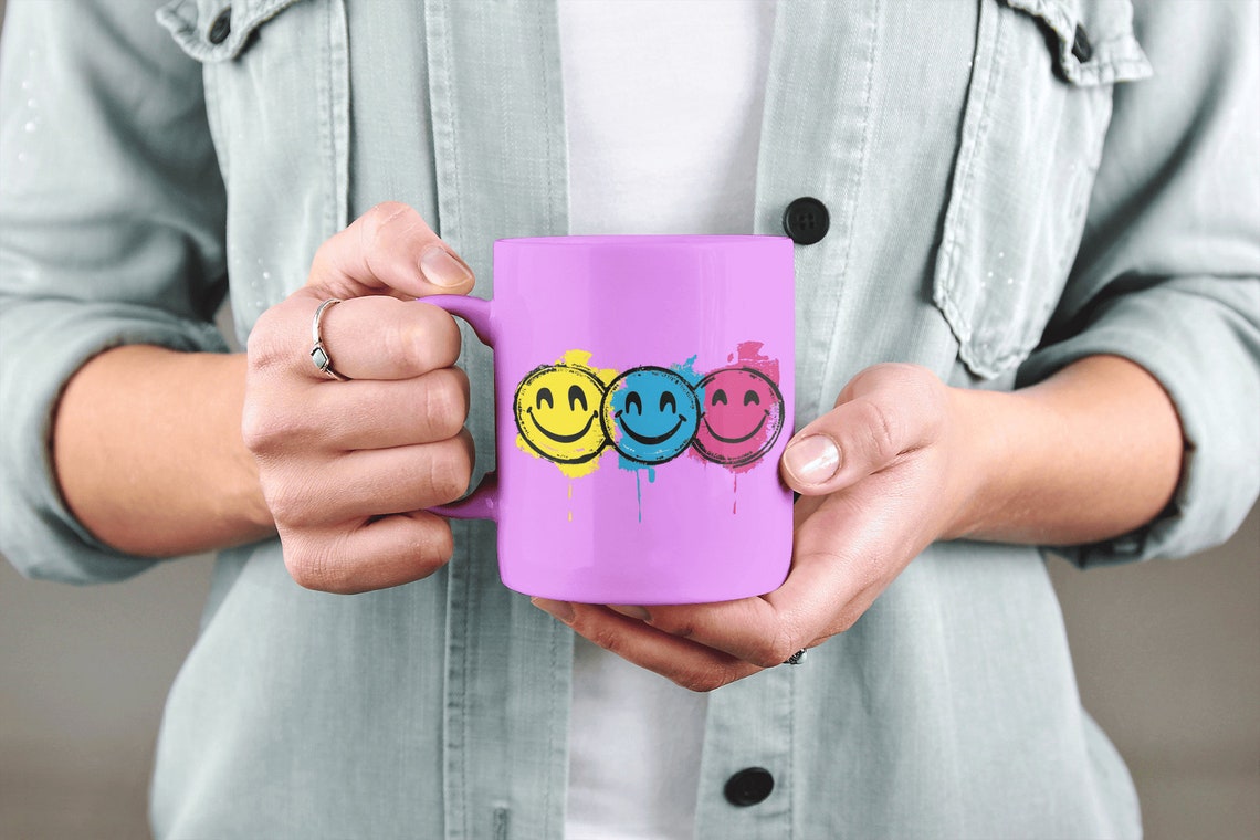 Distressed Smile Faces PNG Sublimation Design, Retro Smiles Clipart ...