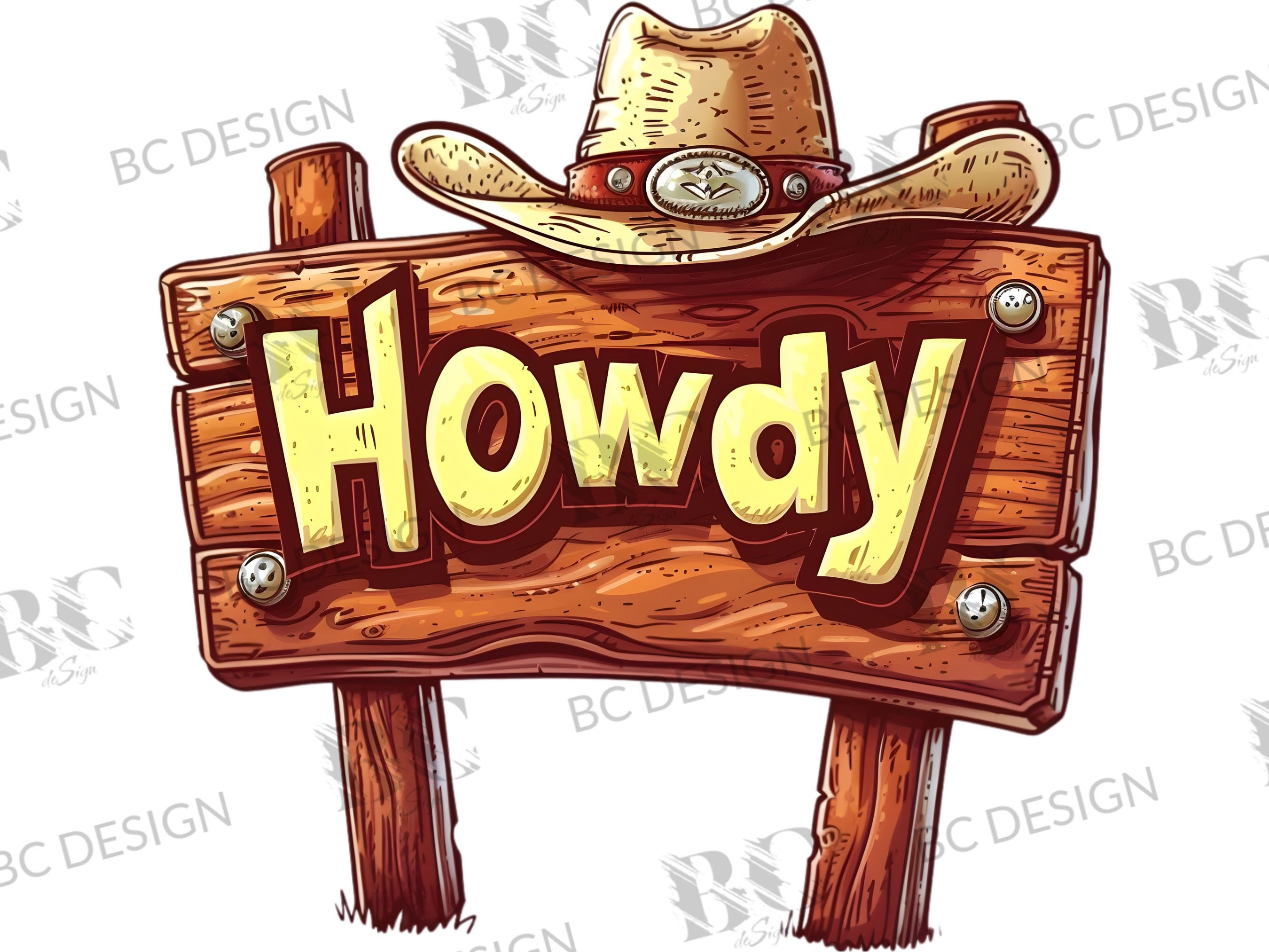 Howdy Cowboy Hat PNG Sublimation Design, Howdy Clipart, Retro Artful ...