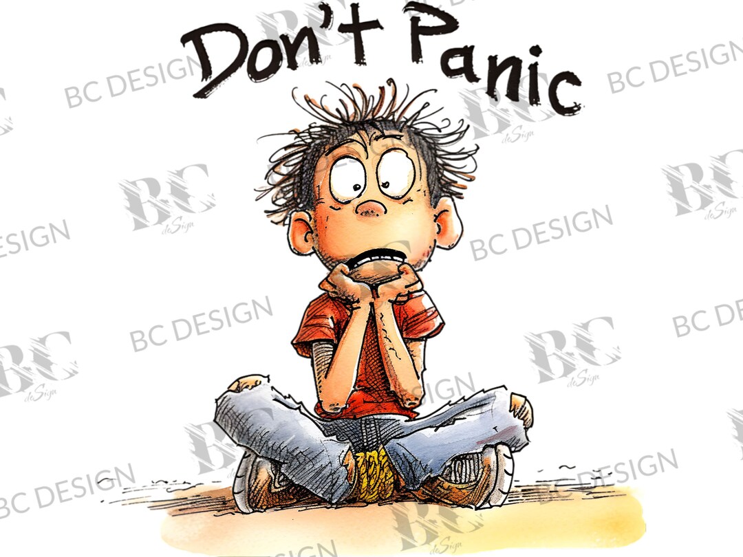 Don't Panic PNG Sublimation Design, Don't Panic Clipart, Instant ...