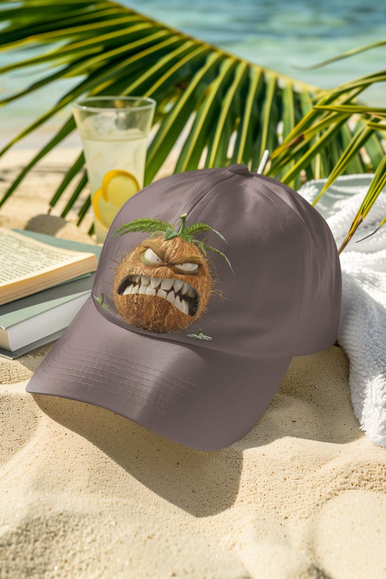 Angry Coconut PNG Sublimation Design, Funny Crazy Coconut Clipart ...