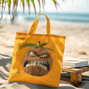 Angry Coconut PNG Sublimation Design, Funny Crazy Coconut Clipart ...