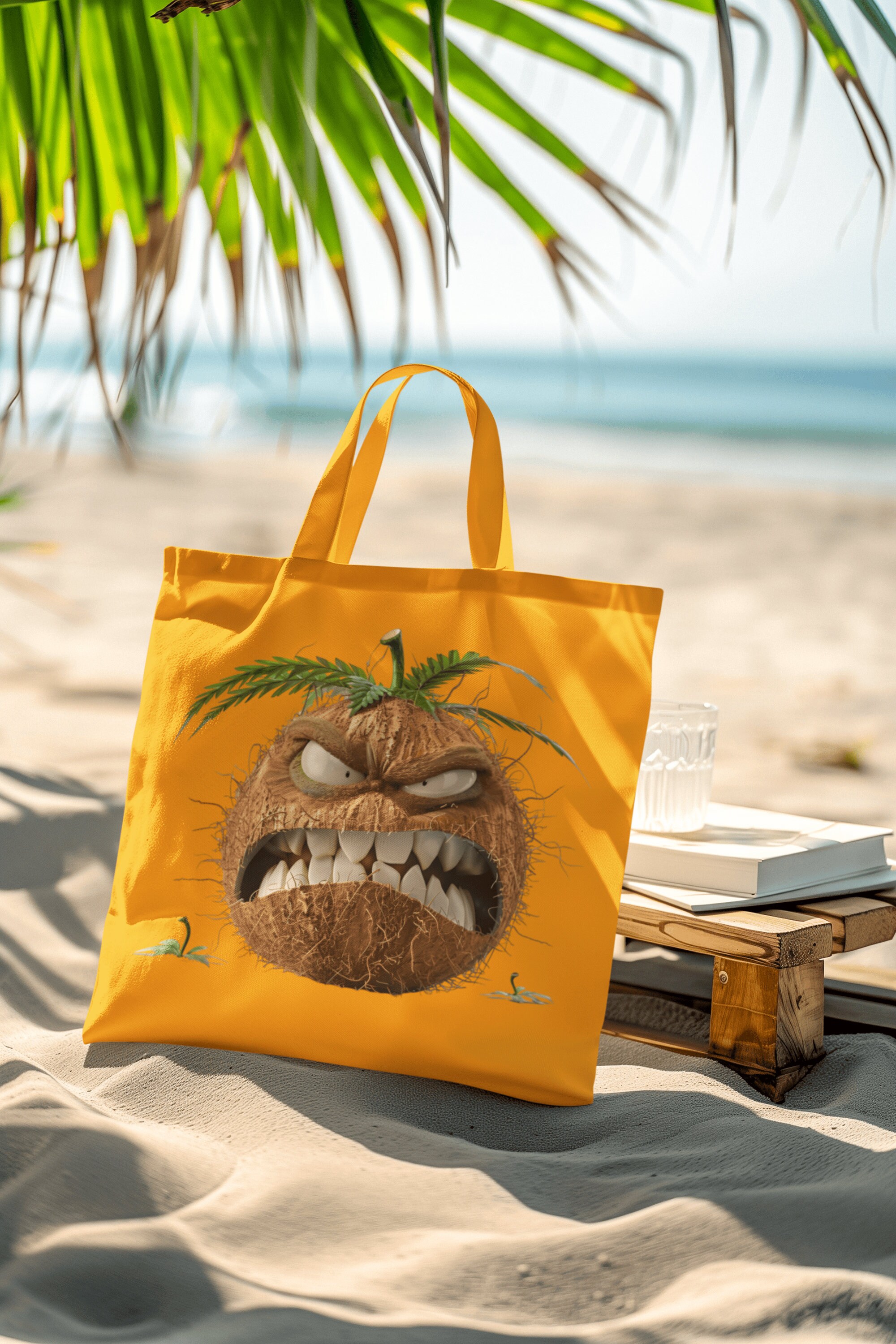 Angry Coconut PNG Sublimation Design, Funny Crazy Coconut Clipart ...